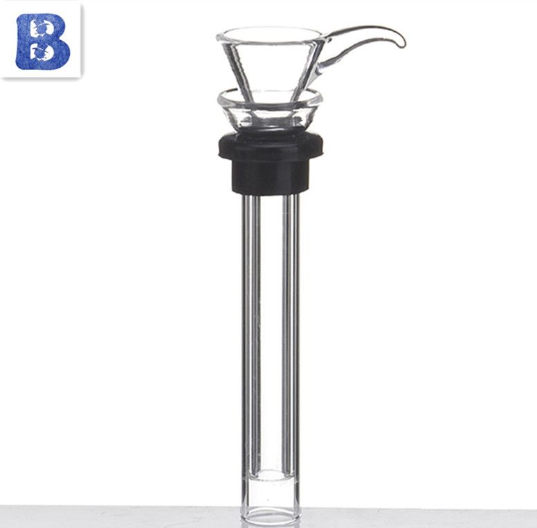 2020 DHL Glass Male Slides And Female Stem Slide Funnel Black Rubber ...