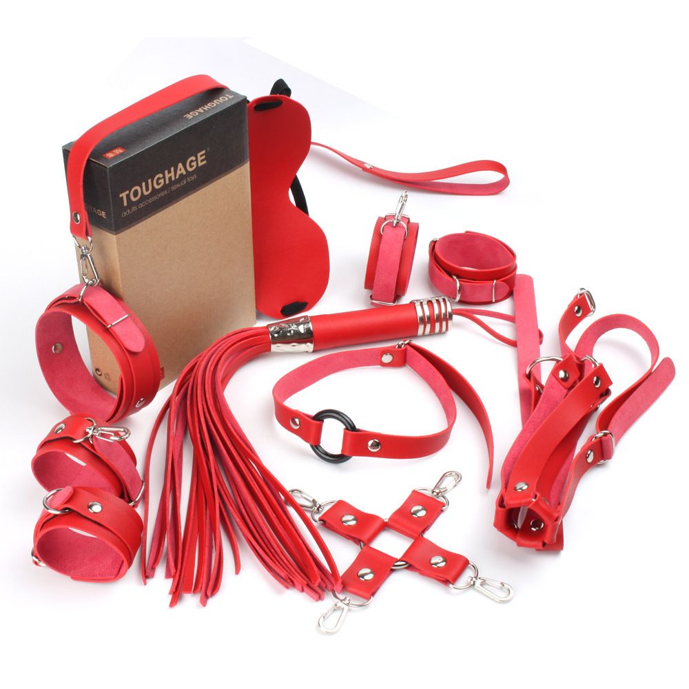 Ten Sets Bondage Restraints System Sex Handcuffs And Ankle Cuffs And Eye Mask Erotic Accessories Set