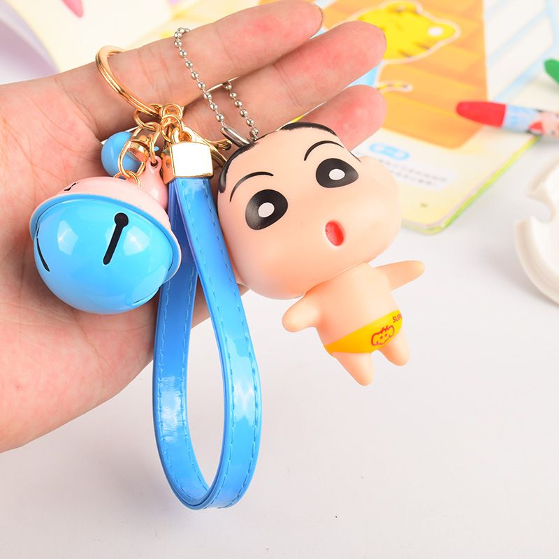 New Design 3D Cartoon Doll Keychain Anime Crayon Shin Chan Keyring PVC ...