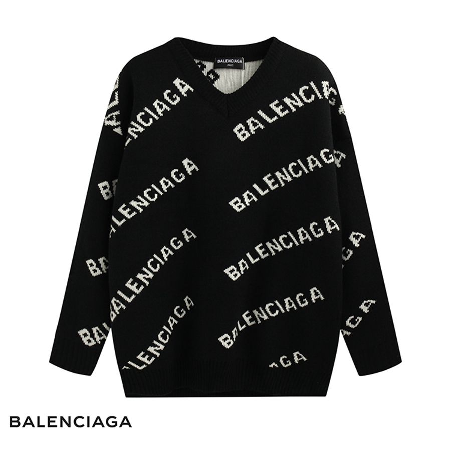 2020 New Design Luxury Brand Black Sweater Fashion Long Sleeve Alphabet ...