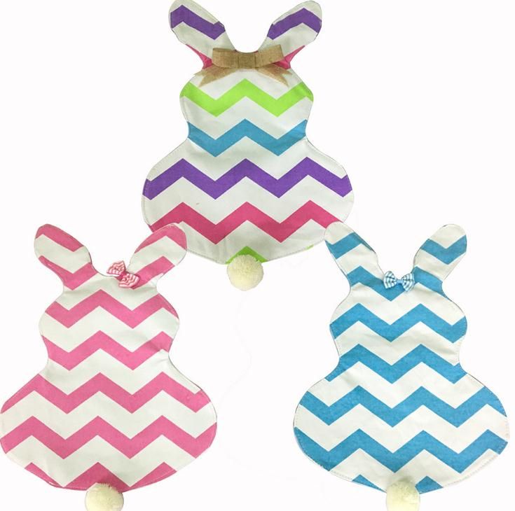 2021 Multi Chevron Easter Bunny Flag Canvas Rabbit Garden Flag With ...