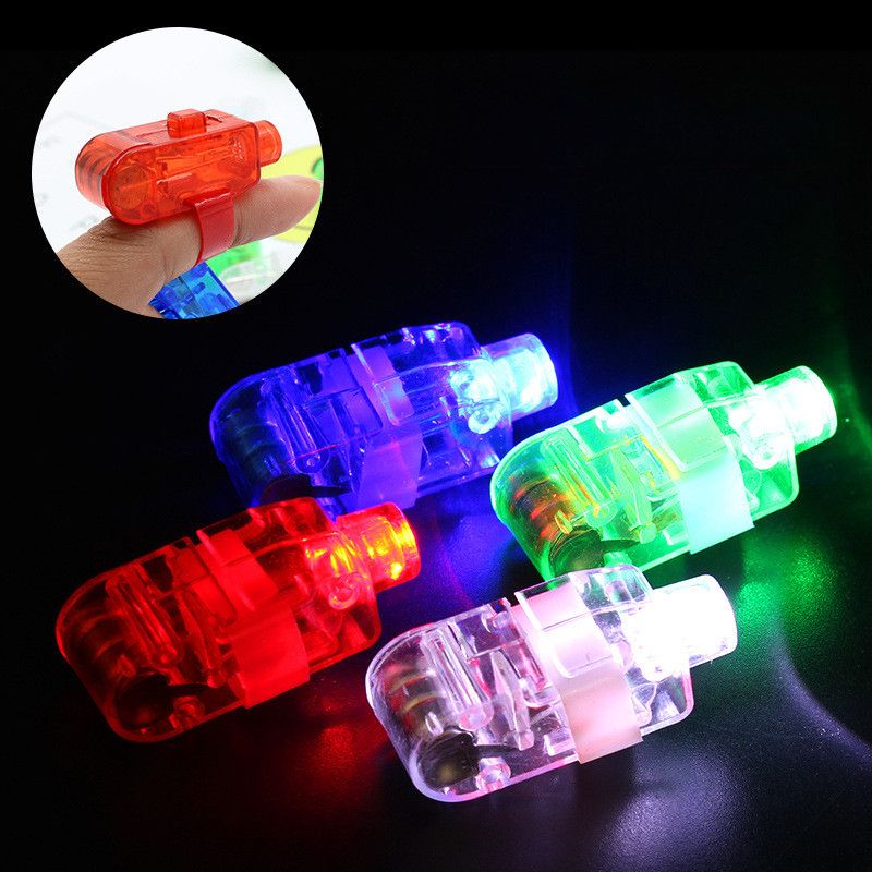 LED Finger Lights Finger Flashing Ring Halloween Christmas Birthday ...