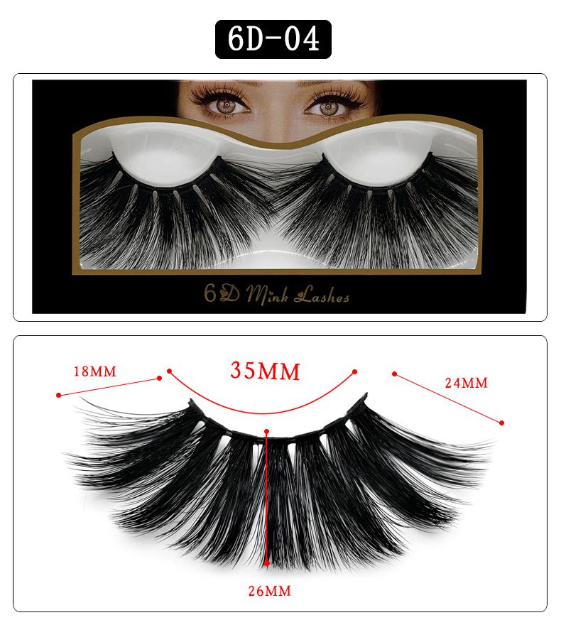 6D Eyelashes 25MM Big Eye Lashes Natural Long Thick Handmade Lashes ...