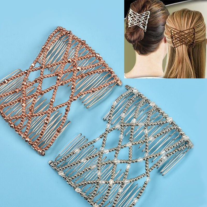 Flexible Butterfly Hair Clip Magic Elastic Comb Women Hair Styling ...