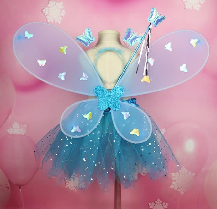Flutterby Girls LED Costume Set Tutu, Wand & Headband With Light Up ...
