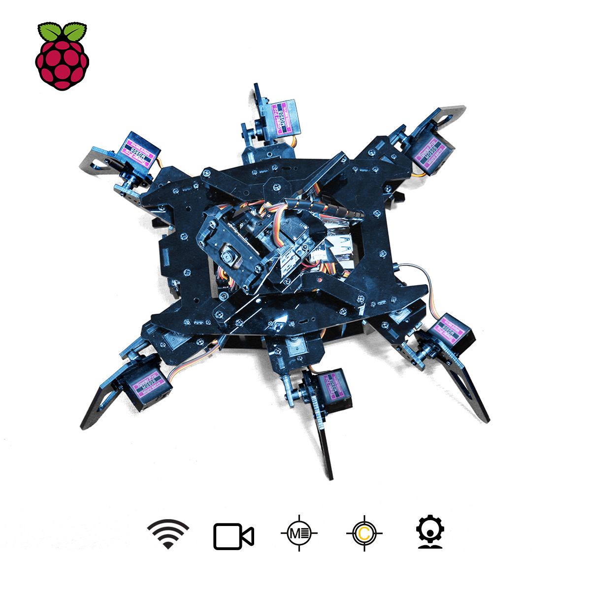 Adeept® RaspClaws Hexapod Spider Robot Kit For Raspberry Pi Model 4B/3B ...