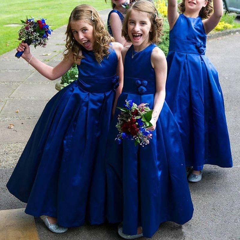 Royal Blue Dress For Flower Girls