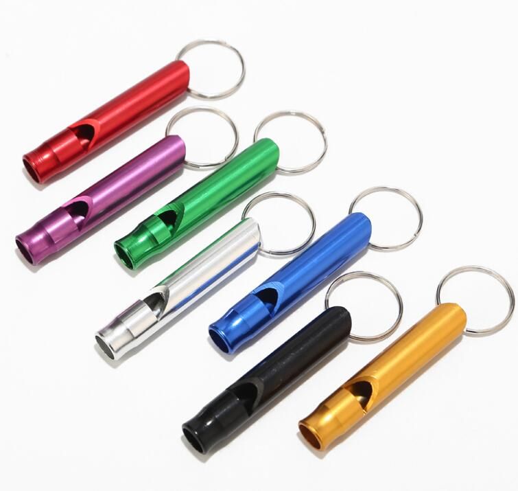 Aluminum Alloy Whistle Keyring Keychain Mini Metal Gadgets For Outdoor ...