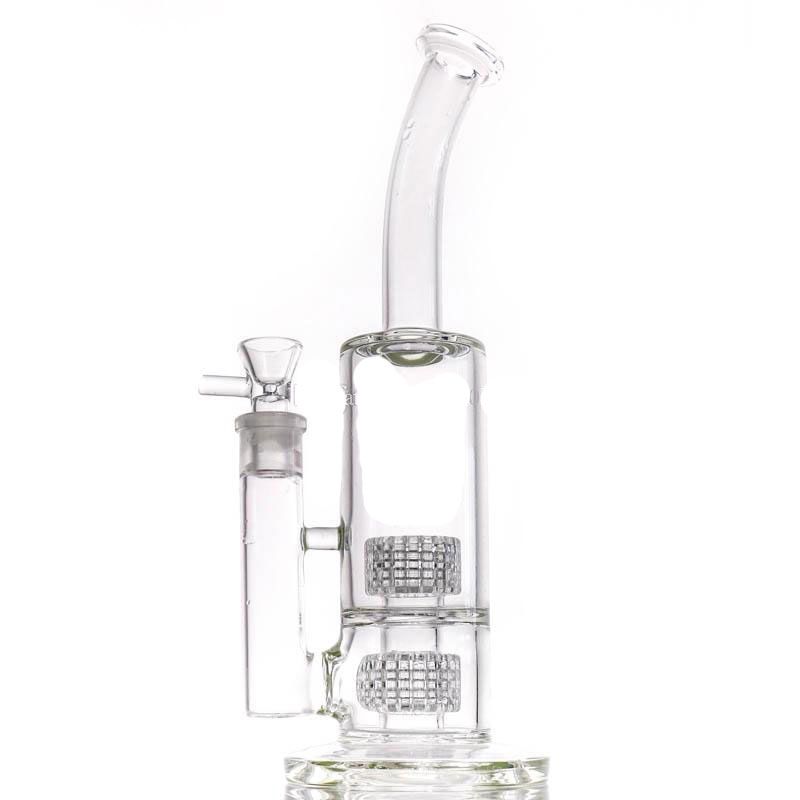 2020 New Glass Vortex Wate Bongs Double Cages Percolator Pipe Dab Oil ...