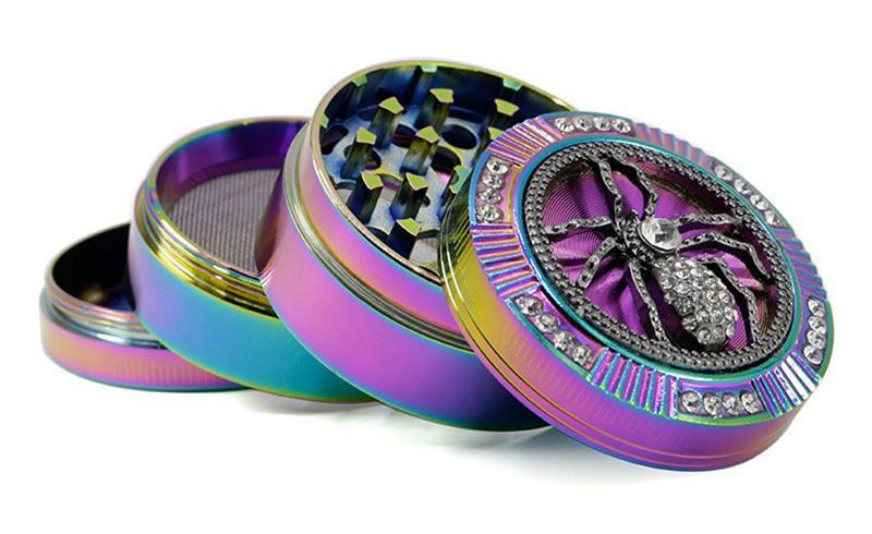 GrindPro 4 Layer Spider Frog Skull Herb Grinder Zinc Alloy Crusher For ...