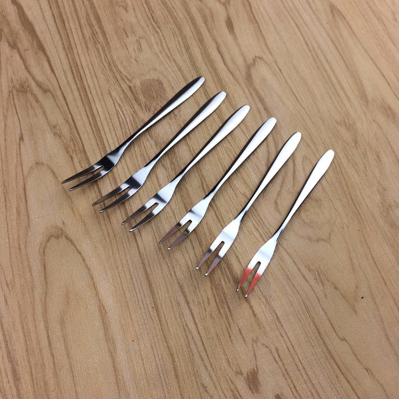 Stainless Steel Fruit Fork, Two Tooth Fruit Fork, Moon Cake, Cake, Fork ...