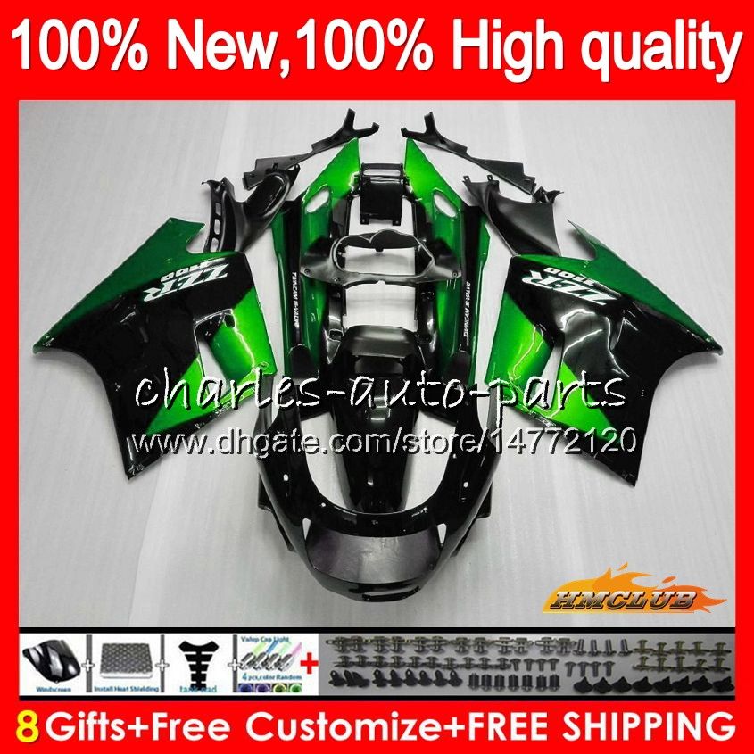 Body For KAWASAKI ZZR1100 ZX 11R black Green ZZR 1100 CC ZX11 R 30HC.79 ...