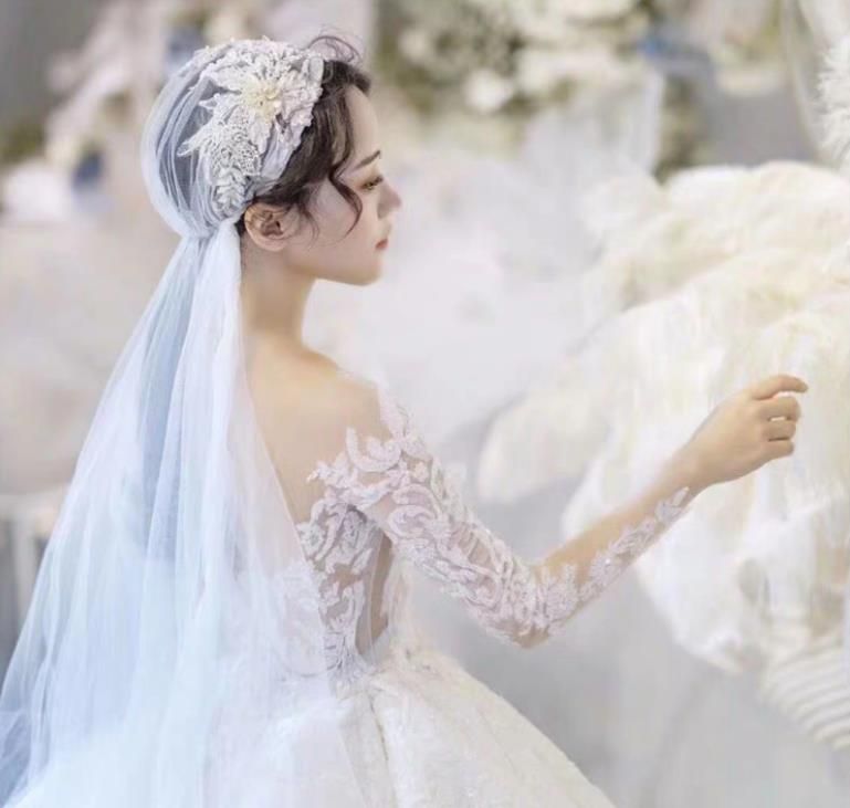 Bride Retro Veil Handmade Beaded Japanese And Korean Style Beautiful ...