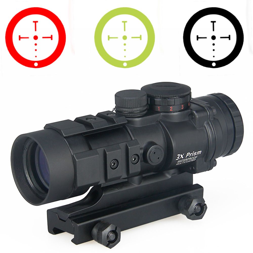 PPT 3x Prism Red Dot Sight With Ballistic CQ Reticle For Hunting Use ...