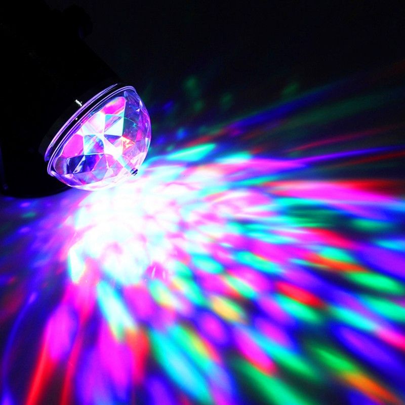 3w EU/US Plug Sound Activated RGB LED Crystal Stage Light Magic Ball Disco DJ Laser Lighting For ...