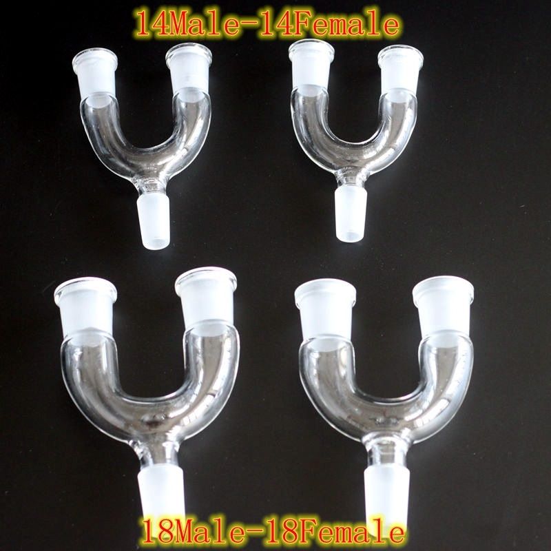 2021 U Shape Bong Adapter 14mm Male To Twin 18mm Female Drop Down ...