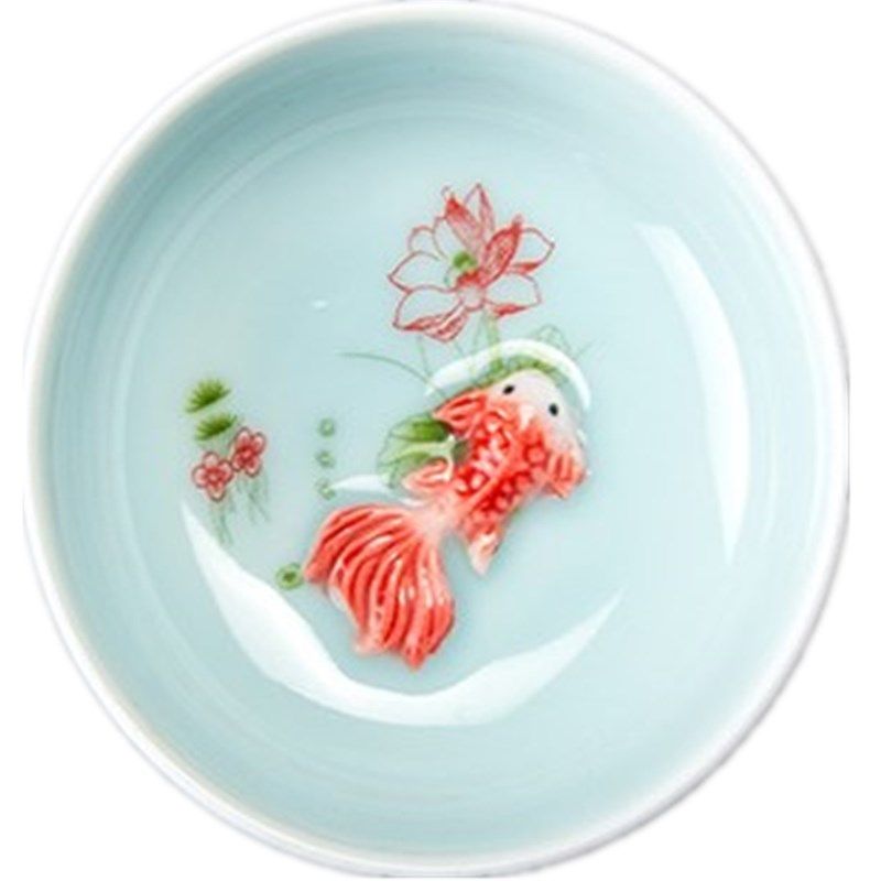 2020 Lotus Tea Cup Fish Porcelain Drinkware Teacup Set Ceramic Teapot ...