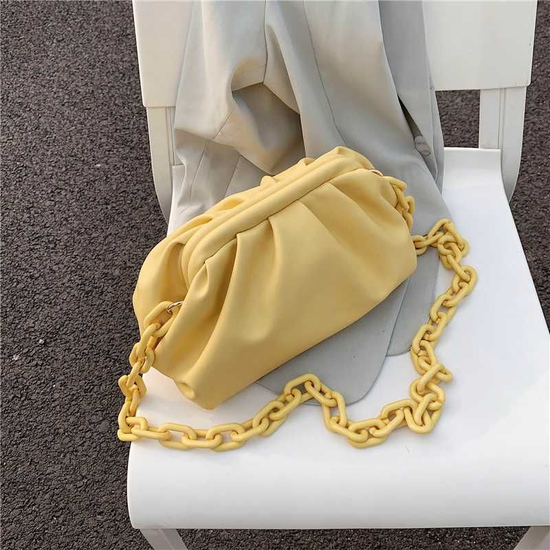 2020 Chain Design Cloud Shaped Leather Crossbody Bags For Women Fashion ...