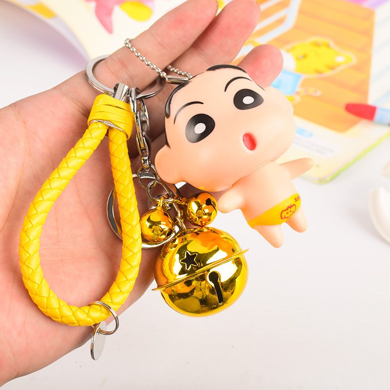 New Design 3D Cartoon Doll Keychain Anime Crayon Shin Chan Keyring PVC ...