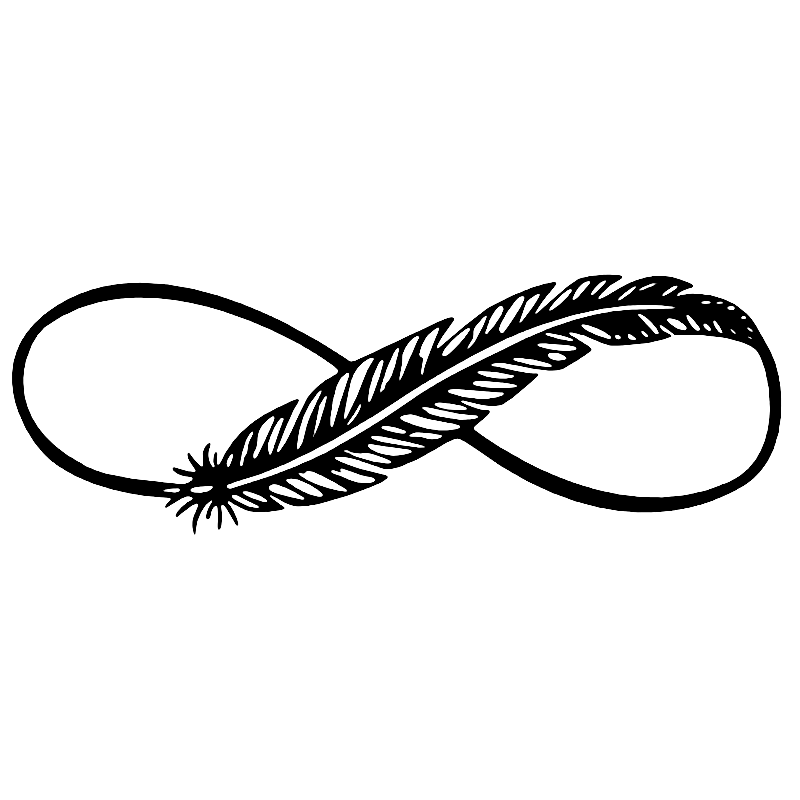 Infinity Symbol With Feather Love Life