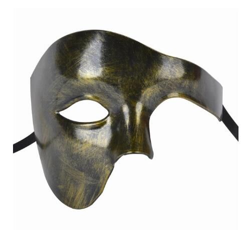 Venetion Mens Phantom Opera Half Mask Elegant Masquerade Halloween ...