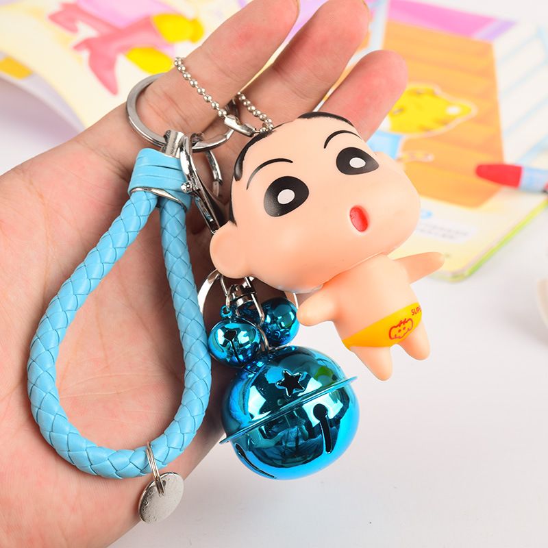 New Design 3D Cartoon Doll Keychain Anime Crayon Shin Chan Keyring PVC ...