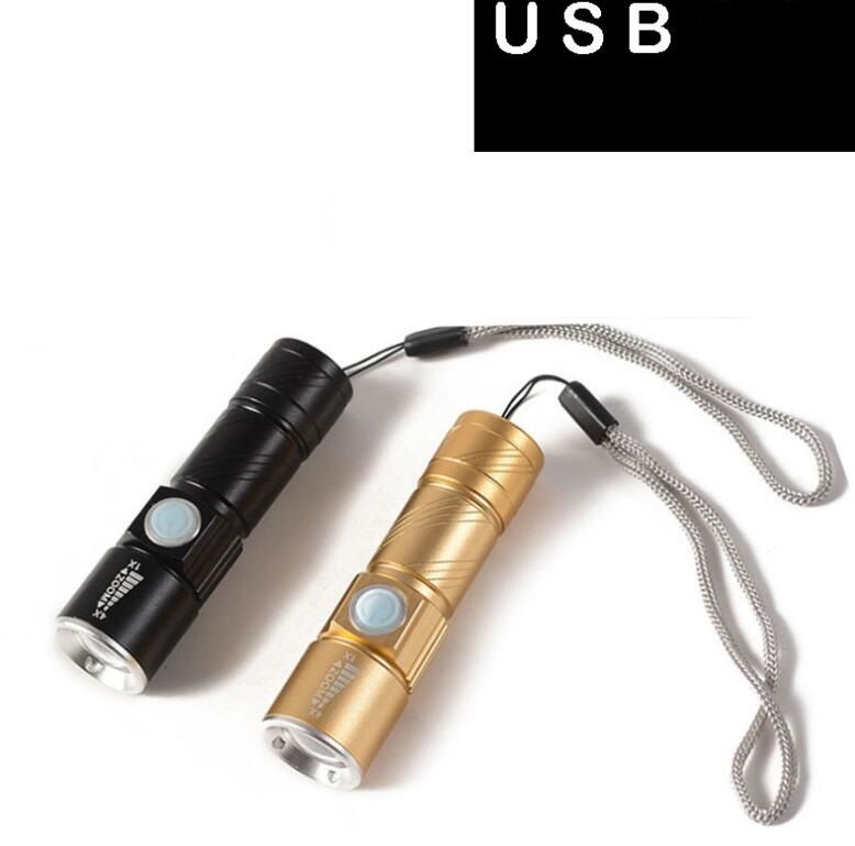 Portable LED Flashlights Rechargeable USB Charger Q5 Super Bright Torch ...
