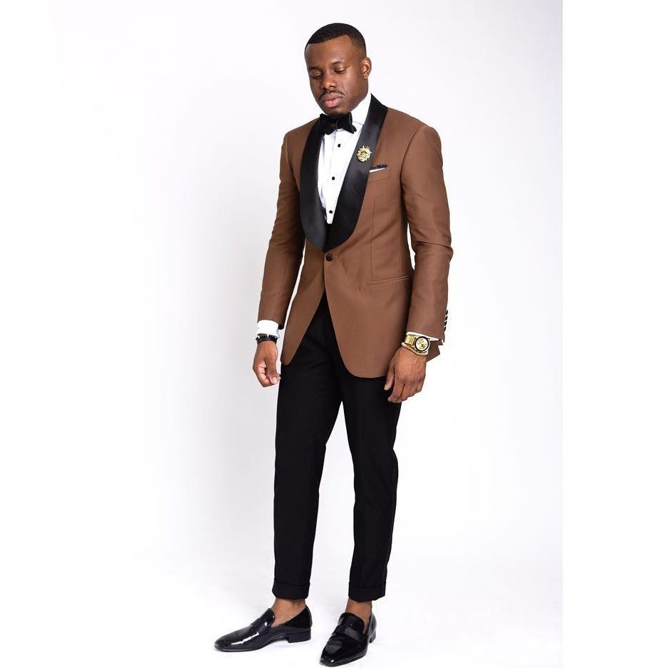 Coat And Tie For Prom Brown