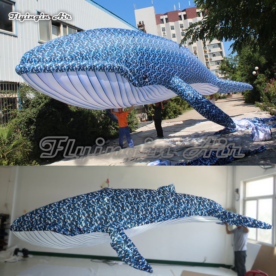 Customized Hanging Inflatable Whale Balloon 4m/8m Large Animal Model ...