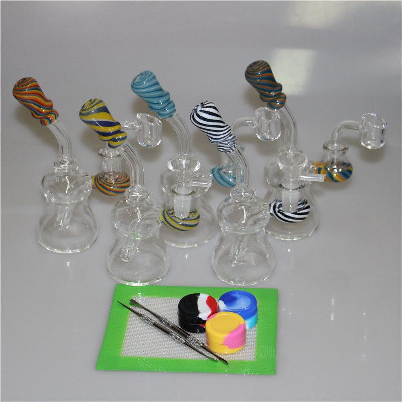 2020 Cheap 6.3 Inch Mini Glass Bongs Dab Rigs 14mm Female Joint With ...