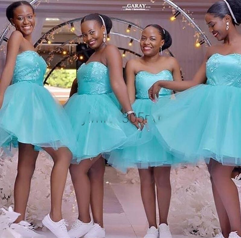 Turquoise Bridesmaid Dresses Short