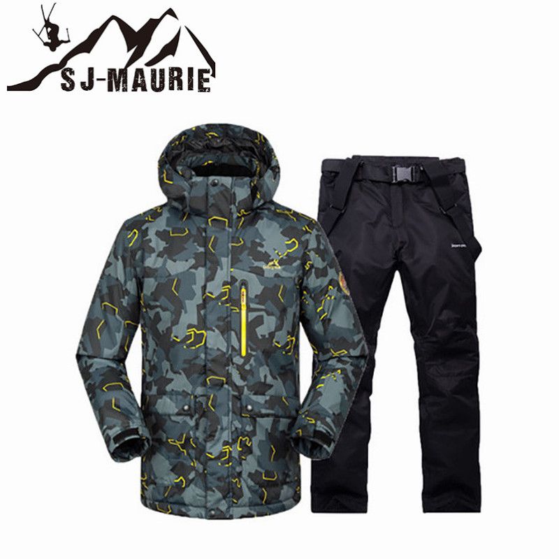 Mannelijke Sneeuw Skipakken Skiën Jas Broek Heren Thermische Warme ...