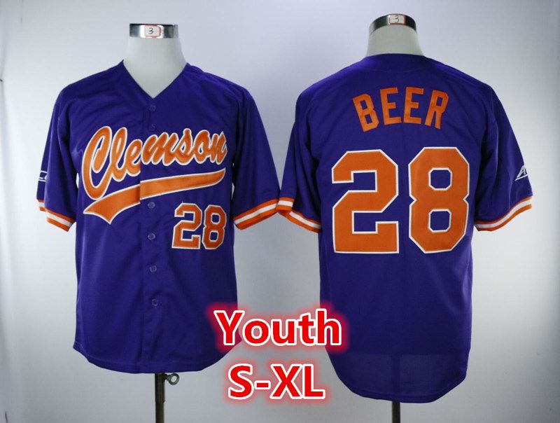 Custom Clemson Tigers Baseball Jerseys Max Wagner Cooper Ingle Blake ...