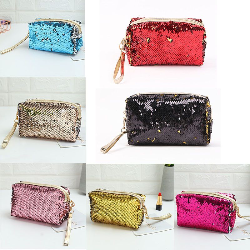 Mermaid Sequin Makeup Bag | Saubhaya Makeup