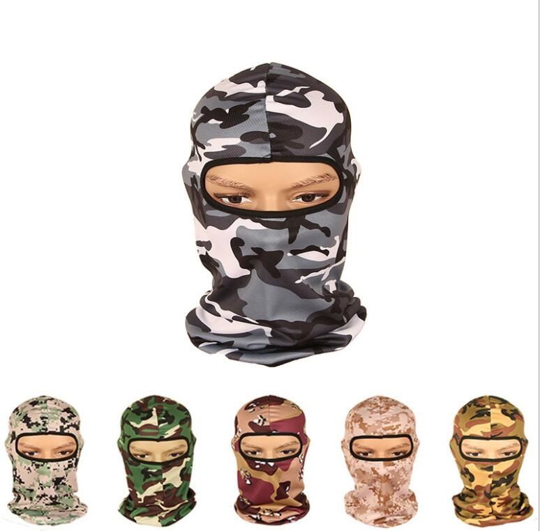2021 New Camouflage Tactical Headgear CS Mask Outdoor Sports Bike ...
