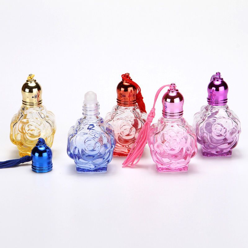 10ml Rose Perfume Bottle With Glass Roller Ball Travel Roller ...