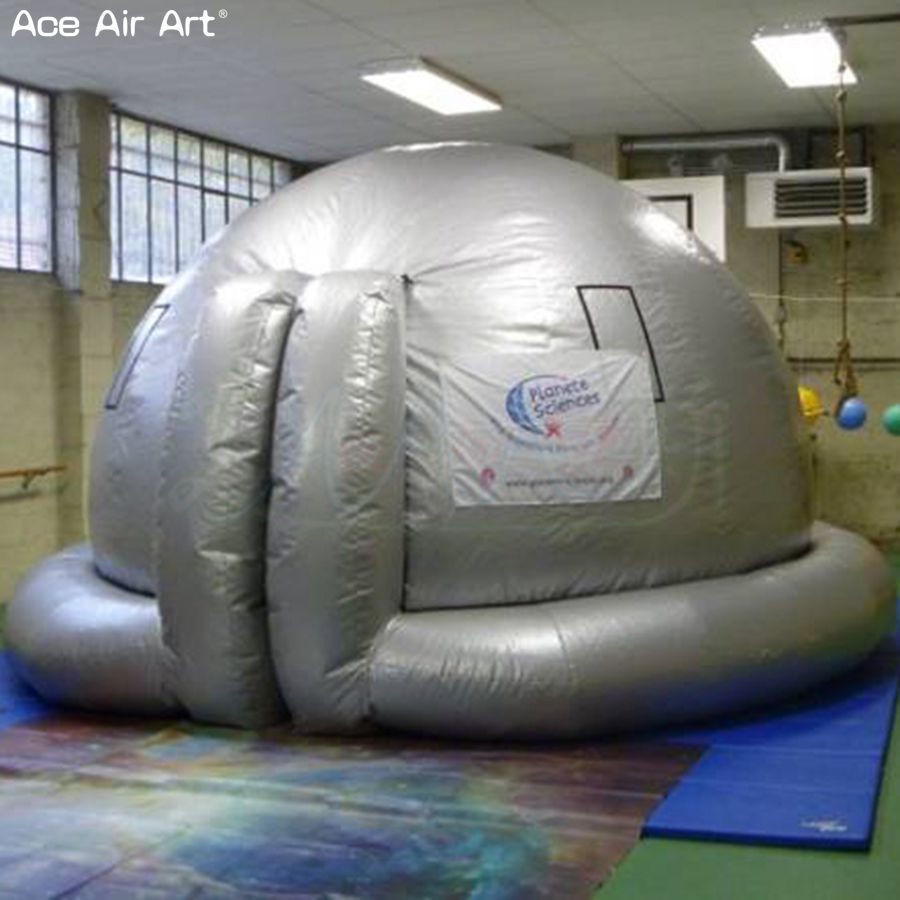 Customized Silver Colored Inflatable Planetarium Igloo Starlab ...