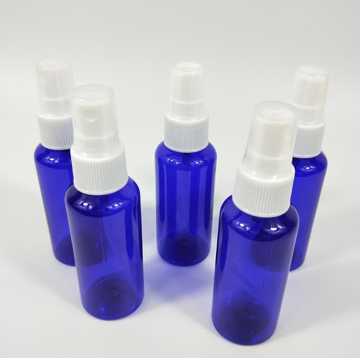 2021 100ml Blue Fine Mist Spray Bottle With White Pump Round Shoulder ...