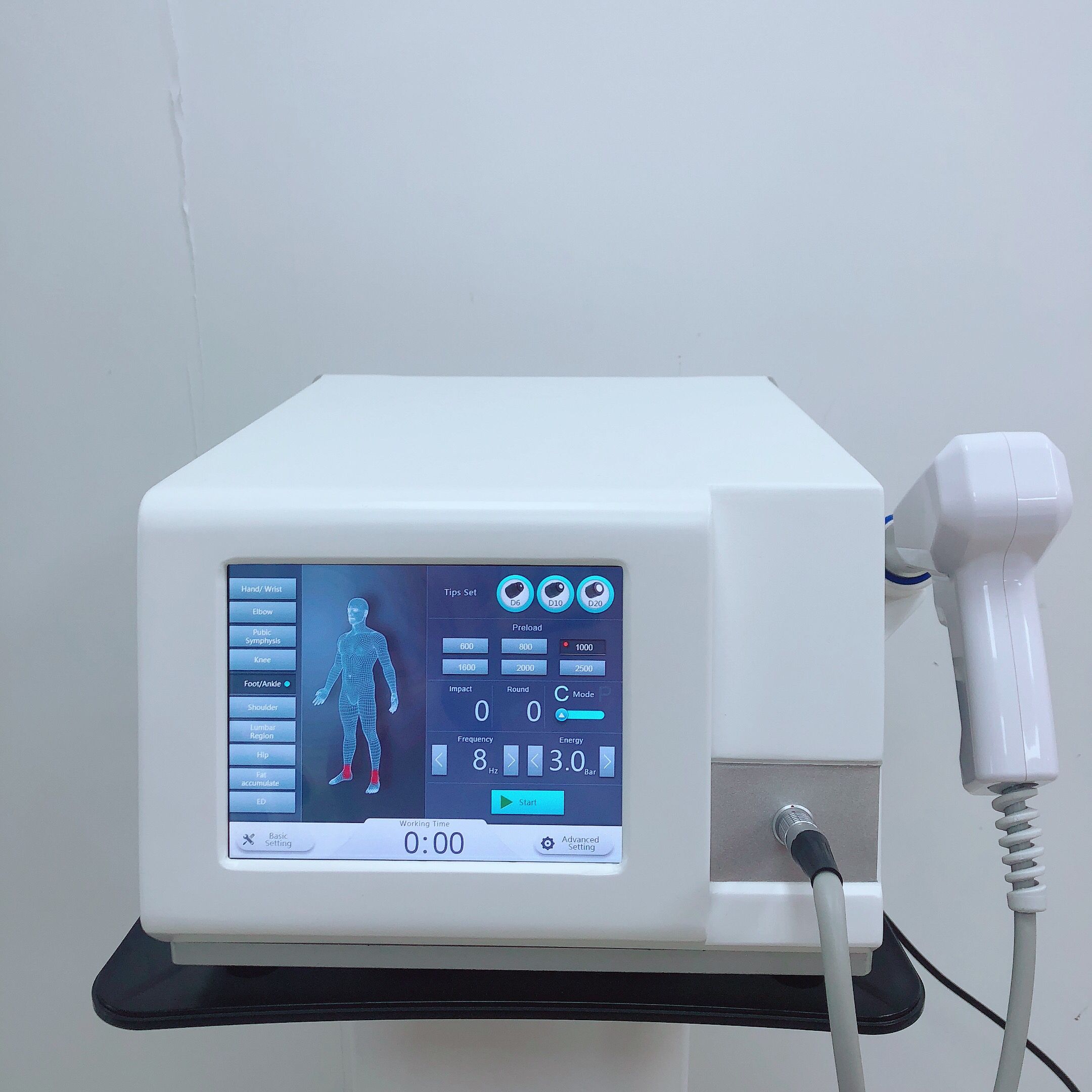 Physicla ESWT Pneumatic Shockwave Therapy Machine For Ed Treatment/ ED ...