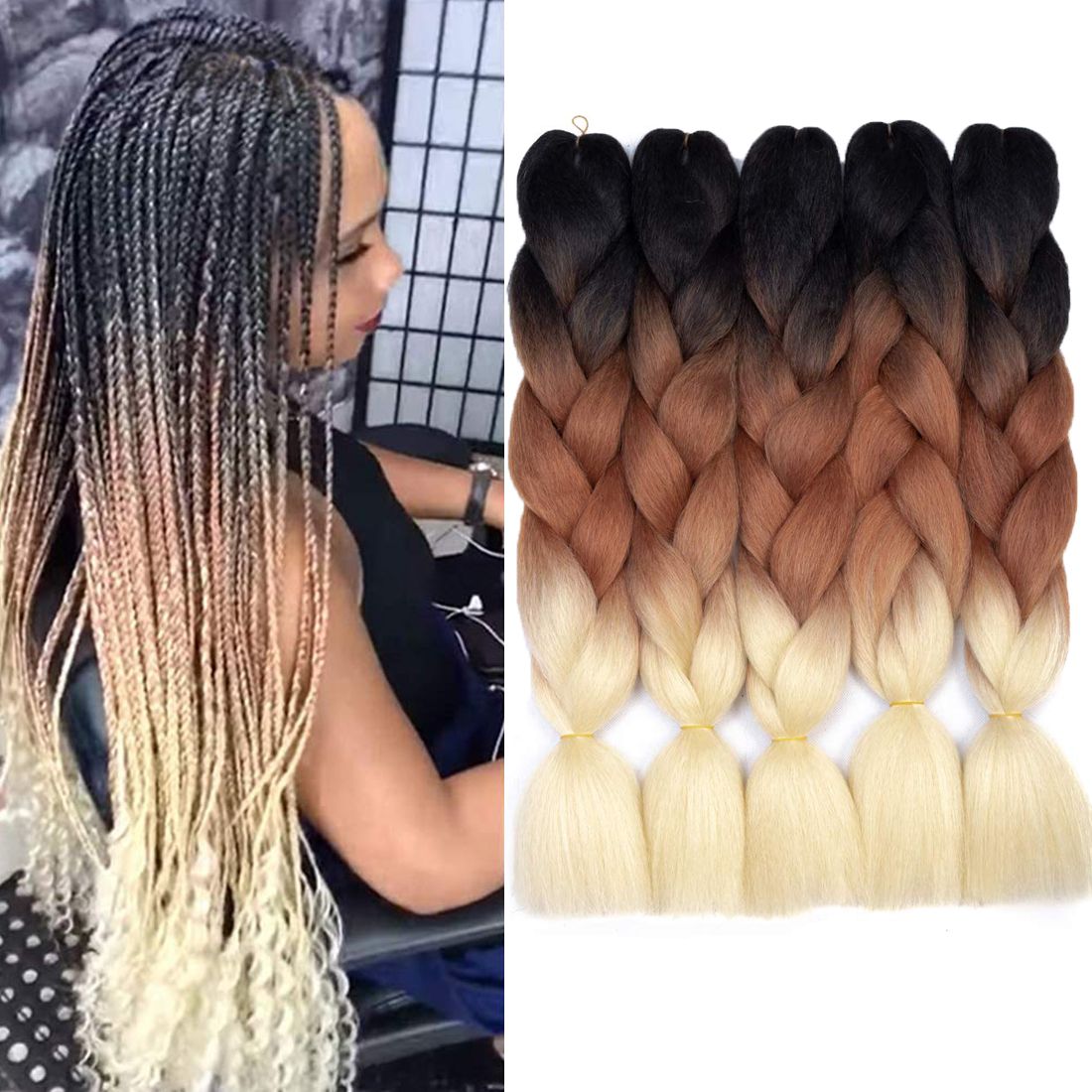 Jumbo Box Braids With Kanekalon Hair