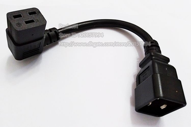 Right Angled C19 Female To IEC 320 C20 Male Plug Power Adapter Cable ...