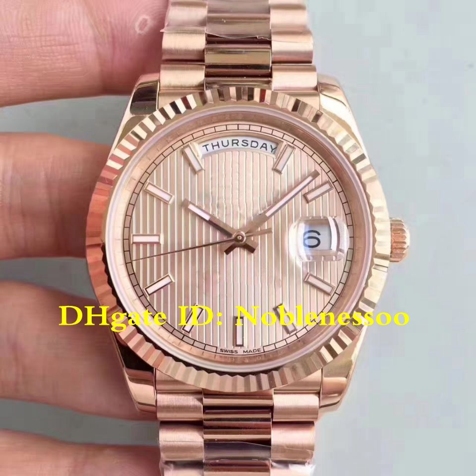Mens Automatic Cal.3255 Watches Men Sundust Stripe Dial Day Time Date ...