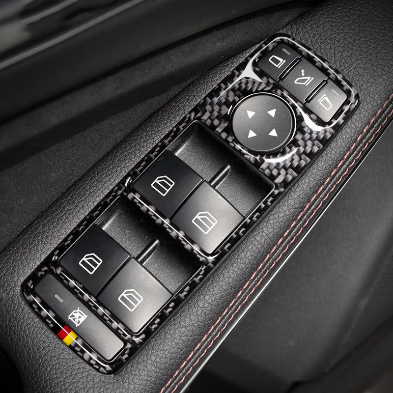 2021 Car Door Buttons Panel Carbon Fiber Auto Stickers Covers For ...