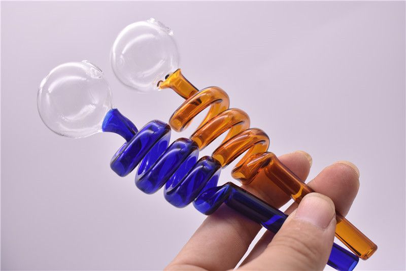 2021 Great Pyrex Glass Pipes Curved Glass Oil Burners Pipes With ...