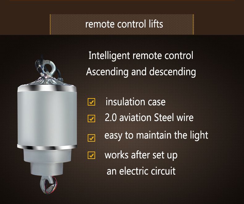 10 KG 12M Dome Light Lamp Light Lifts Remote Control Chandelier Hoist ...