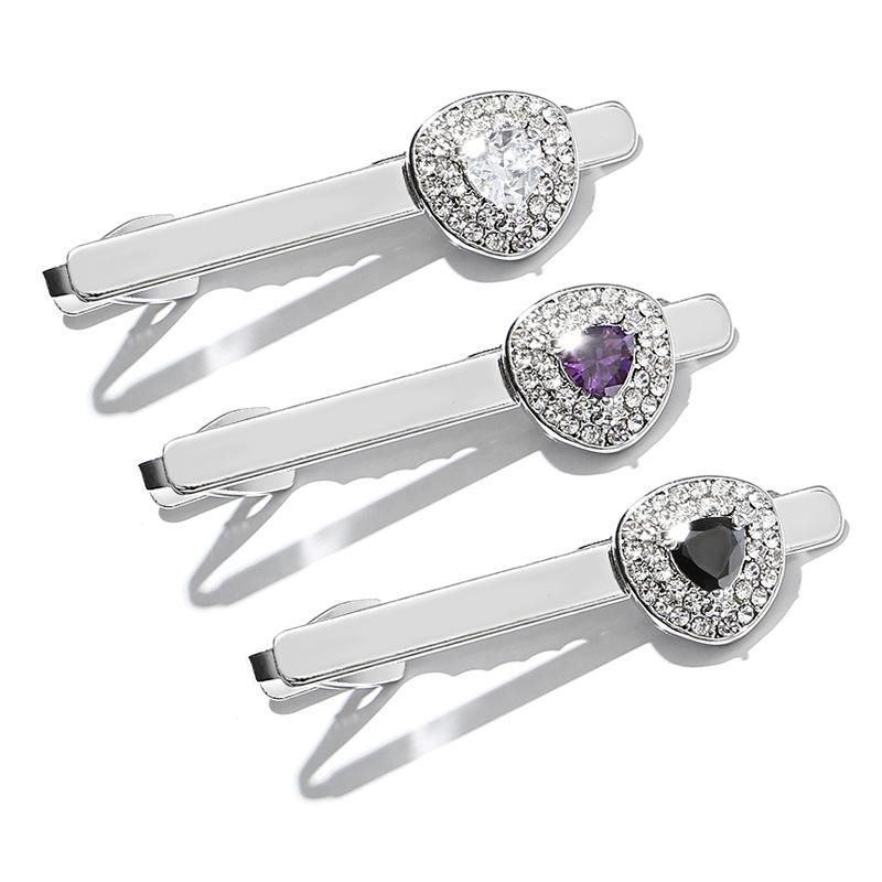 2020 Formal Mens Fashion Silver Simple Necktie Tie Pin Bar Clasp Clips