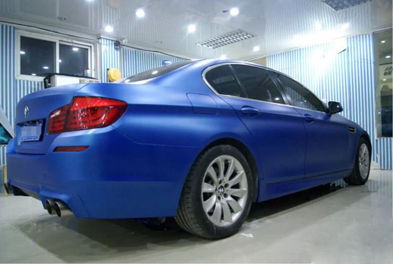 2020 Premium Brushed Blue Vinyl Wrap Film Full Car Body Wrapping ...