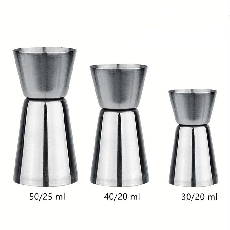 Discount 3 Size Stainless Steel Cocktail Measuring Jigger Double ...