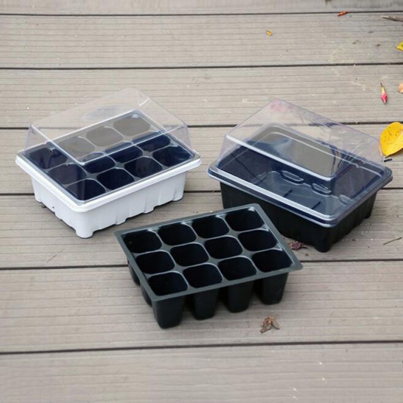 12 Cells Plastic Nursery Pots Nursery Cultivation Pots Garden Plant ...