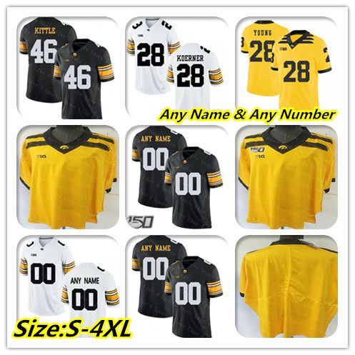 2020 Custom 2019 Ncaa Iowa Hawkeyes New Gold Football 12 Brandon Smith ...